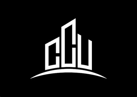 Premium Vector Letter Ccu Building Vector Monogram Logo Design Template Building Shape Ccu Logo