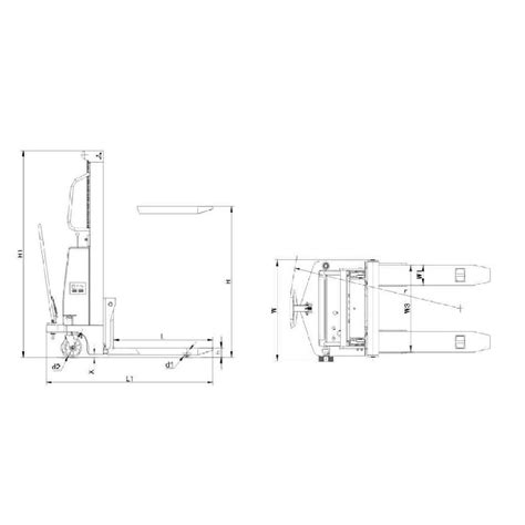 Hydraulic Semi Electric Stacker RB Industrial Equipments Field Of Material Handling Equipment