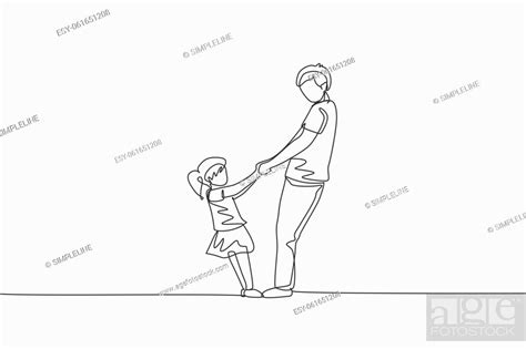 Father And Daughter Holding Hands Drawing