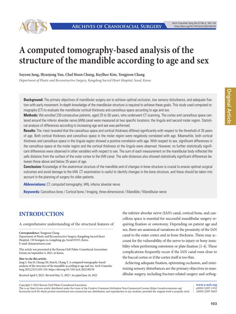 Pdf A Computed Tomography Based Analysis Of The Structure Of The