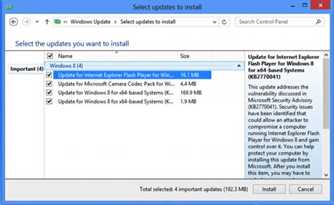 Run Software Update In Windows 8