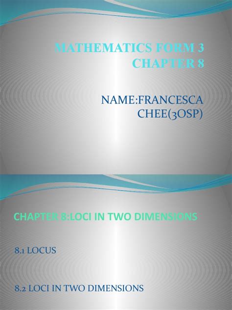 Mathematics Form 3 Chapter 8 Pdf Circle Line Geometry