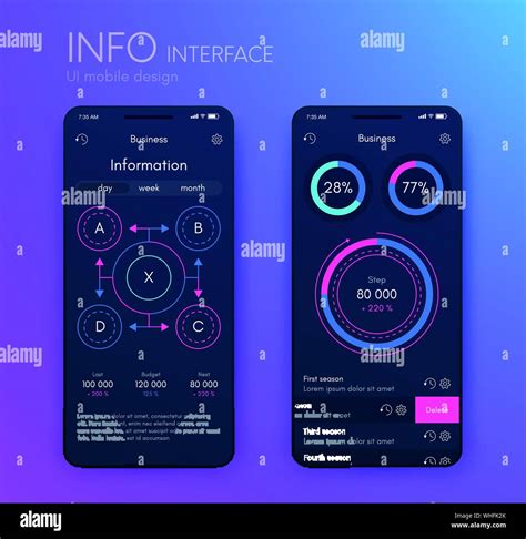 Mobile Application Interface Ui Design Vector Illustration Stock Vector Image And Art Alamy
