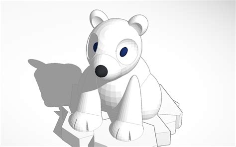 3d Design Copy Of Polar Bear On Iceberg Tinkercad