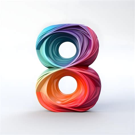 Premium Ai Image Creative And Vibrant Numerical Number Eight 8 Design Illustration
