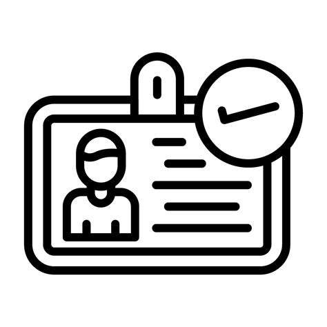 Id Verification Vector Icon 26330519 Vector Art At Vecteezy