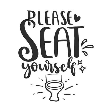 Premium Vector Funny Bathroom Lettering Quotes For Printable Poster