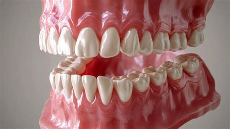 A Closeup Image Showcasing Healthy White Teeth And Gums Representing