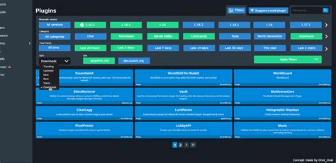 Filters On The Plugins Page Feedback Suggestions Aternos Community