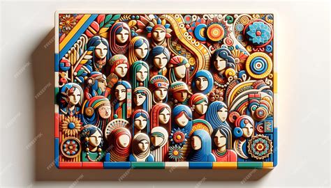 Premium Photo 3d Flat Icon As Diverse Tapestry A Vibrant Display