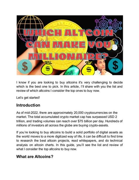 Which Altcoin Can Make You Millionaire Nowpdf