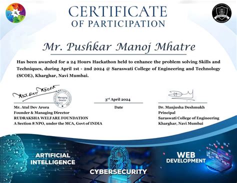 pushkar mhatre on linkedin hackthon