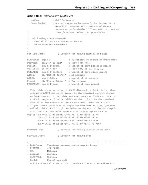assembly language step by step programming with linux