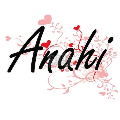 Anahi Artistic Name Design With Heart Tile Coaster By Tshirts Plus Cafepress