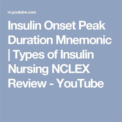 Mastering Insulin Understanding Onset Peak And Duration