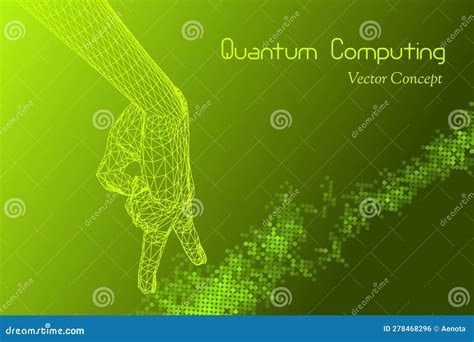Vector Quantum Computing Concept Hi Tech Digital Design Emblem Of Ai Stock Vector