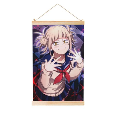 My Hero Academia Himiko Toga Wooden Shaft Hanging Poster Home Decor
