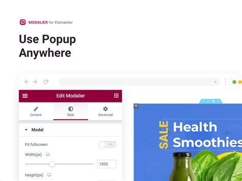 Modal Popup Window For Elementor Modalier