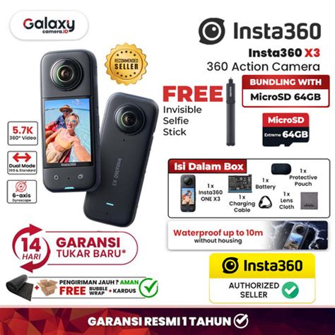 Promo Insta360 One X3 360 Action Camera Insta 360 One X 3 Garansi Resmi Paket A Cicil 0 3x