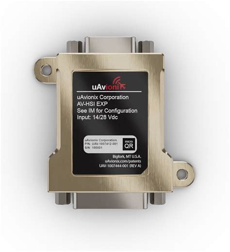 Uavionix Av Hsi Interface Experimental Pacific Coast Avionics
