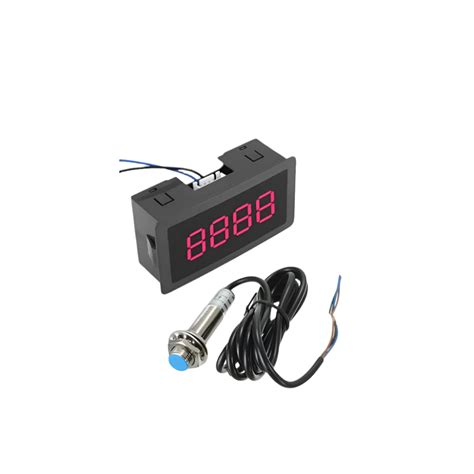 Led 4 Digit Red Display Indicators Tachometer Hall Proximity Switch Sensor Npn 1