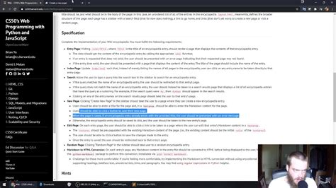Cs50 Project1 Wiki Youtube