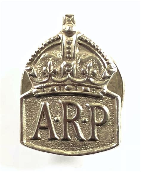 Sally Bosleys Badge Shop Air Raid Precautions 1939 Silver Miniature Arp Badge By H C Freeman Ltd