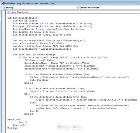 How To Use Excel VBA To Move Files ExcelDemy