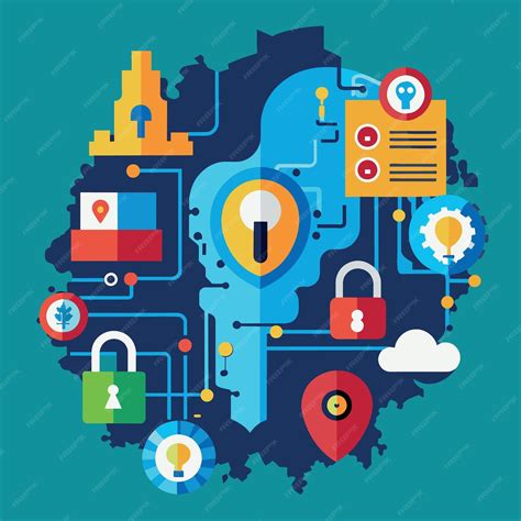 premium vector map of sweden illustration with lock and binary code