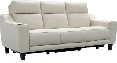 Vesper Dual Power Reclining Sofa With Itable® Mini 2 Ivory Value
