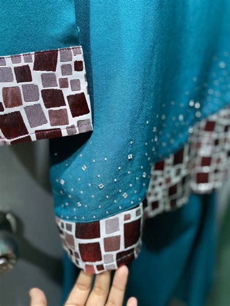 Gene Martino Baju Kurung Hijau Turquoise Raya Set Gene Women S