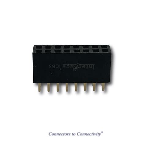 2 54mm Dual Row Header Straight By Interface Connectronics®