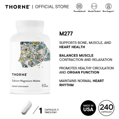 Thorne Calcium Magnesium Malate 240 Capsules Shopee Philippines