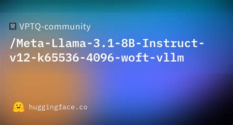 config json · vptq community meta llama 3 1 8b instruct v12 k65536 4096