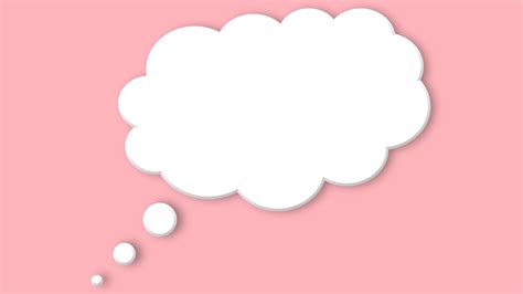 Pink Thought Bubble