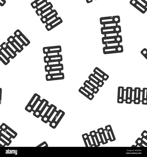 Data Center Icon Seamless Pattern Background Server Vector Illustration On White Isolated