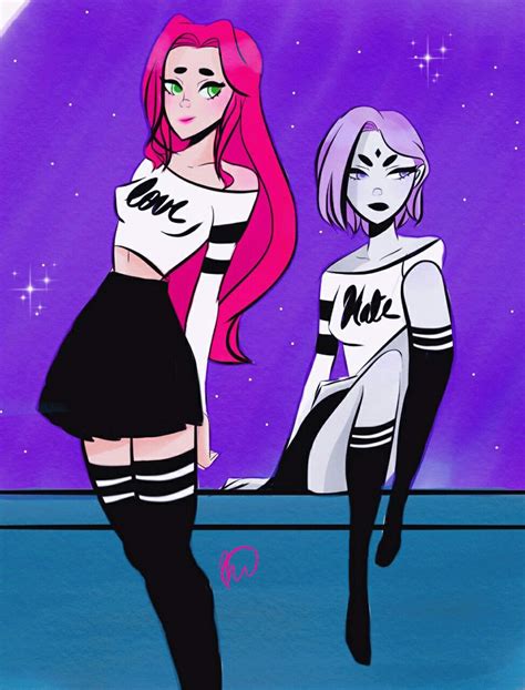 Teen Titans Raven Teen Titans Fanart Teen Titans Go Starfire And