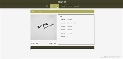 springboot毕设 社交平台 程序 论文 csdn博客