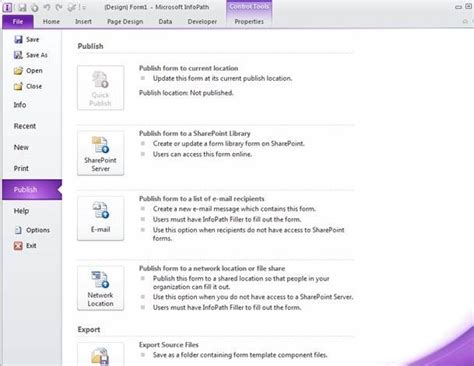 Amol Ghuges Sharepoint Blog Publish A Infopath 2010 Form To Form