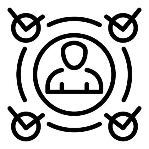 Premium Vector Approved Man Icon Outline Approved Man Vector Icon For Web Design Isolated On