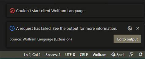 Starting Client Failed Issue Wolframresearch Vscode Wolfram Github
