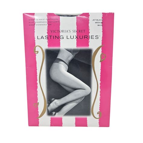 Victorias Secret Lasting Luxuries Control Top Pantyhose Medium Jet