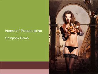 Sensual Model In Basilica Of Saint Mark PowerPoint Template Backgrounds Google Slides ID