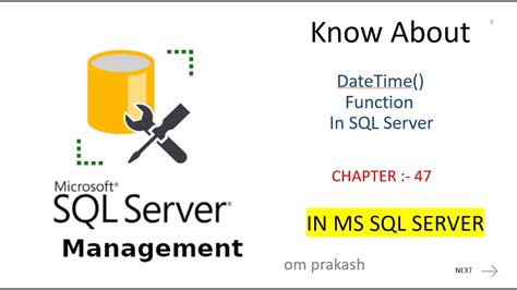 Datetime Function In Sql Server Youtube