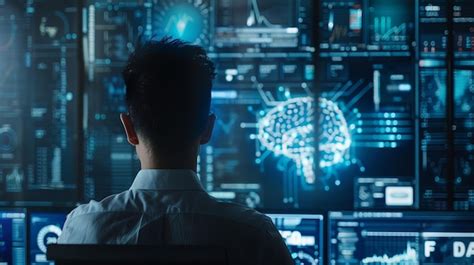 ai artificial intelligence business man using ai technology for data