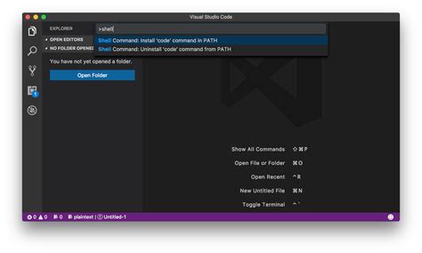 Runopen Vscode From Terminal In Macos