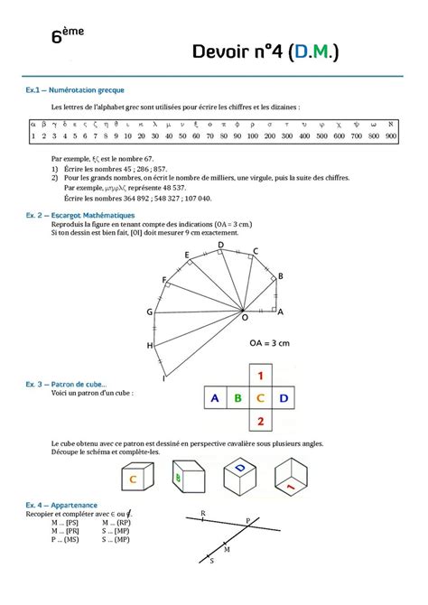 Devoir Maison De Math 6eme Geometrie Ventana Blog