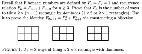 solved recall that fibonacci numbers are defined by fi