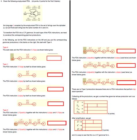 4 Given The Following Empty Stack Pda 15 Points 8