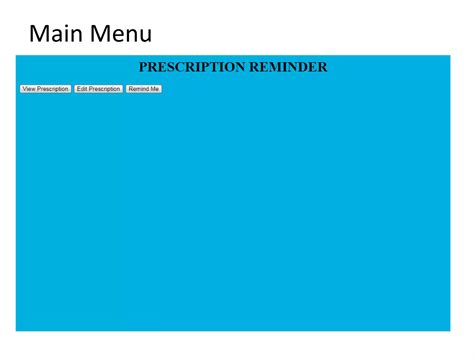 Prescription Reminder Pptx